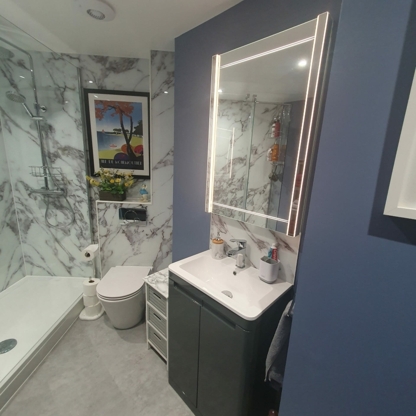 Majestic Blue Shower Room – HKS Interiors