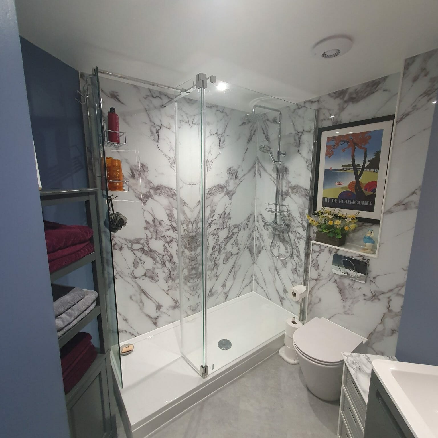 Majestic Blue Shower Room – HKS Interiors